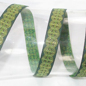 Jacquard Ribbon 1" 25mm Metallic Norse Viking Nordic - Etsy
