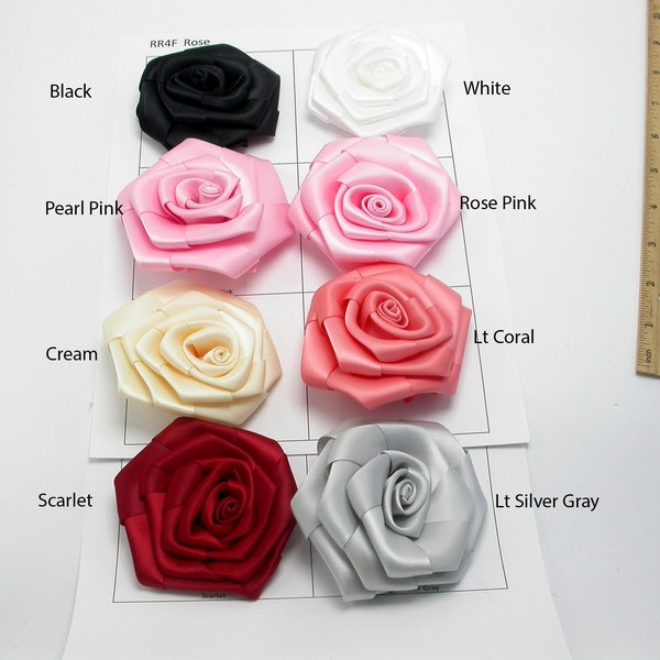 Satin Ribbon Roses - Etsy