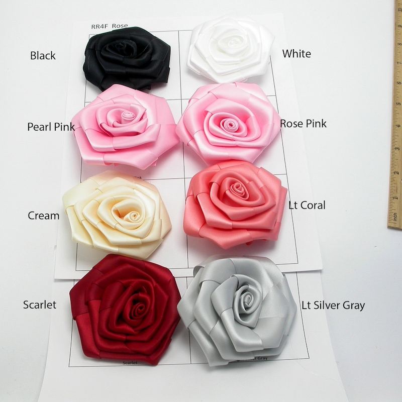 Satin Ribbon Roses - Etsy