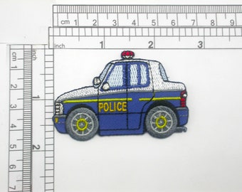 7.5x5.7cm 10pcs Police Car Iron on Sew on Embroidered Patches - Etsy