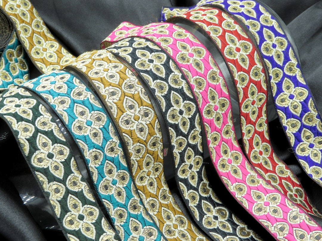 Jacquard Ribbon 1" 25mm Gold Knave 3 Yards & Up - Etsy