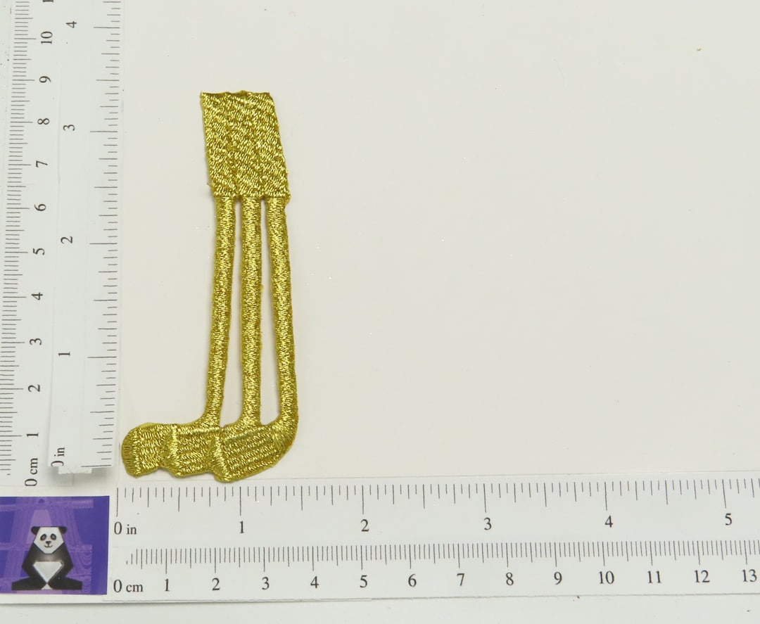 Golf Clubs Metallic Gold Iron on Applique 3 1/2" TALL - Etsy