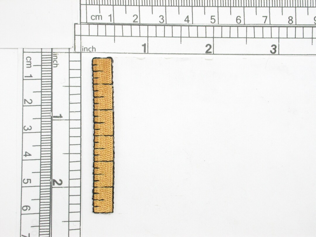 2 Ruler Iron on Patches, Embroidered Applique - Etsy