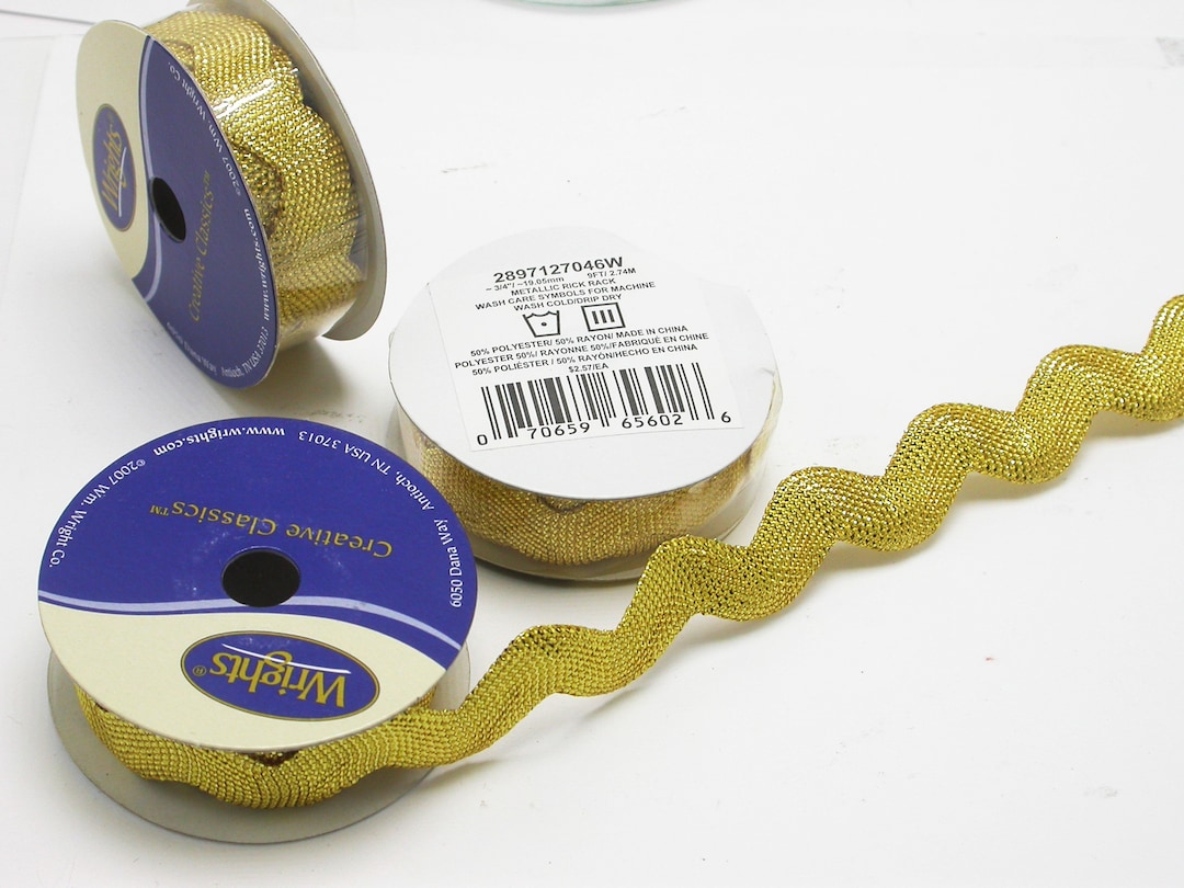 Ric Rac 3/4" (19mm) Metallic Gold 3 X 9 Ft Roll (total 9 Yards) - Etsy