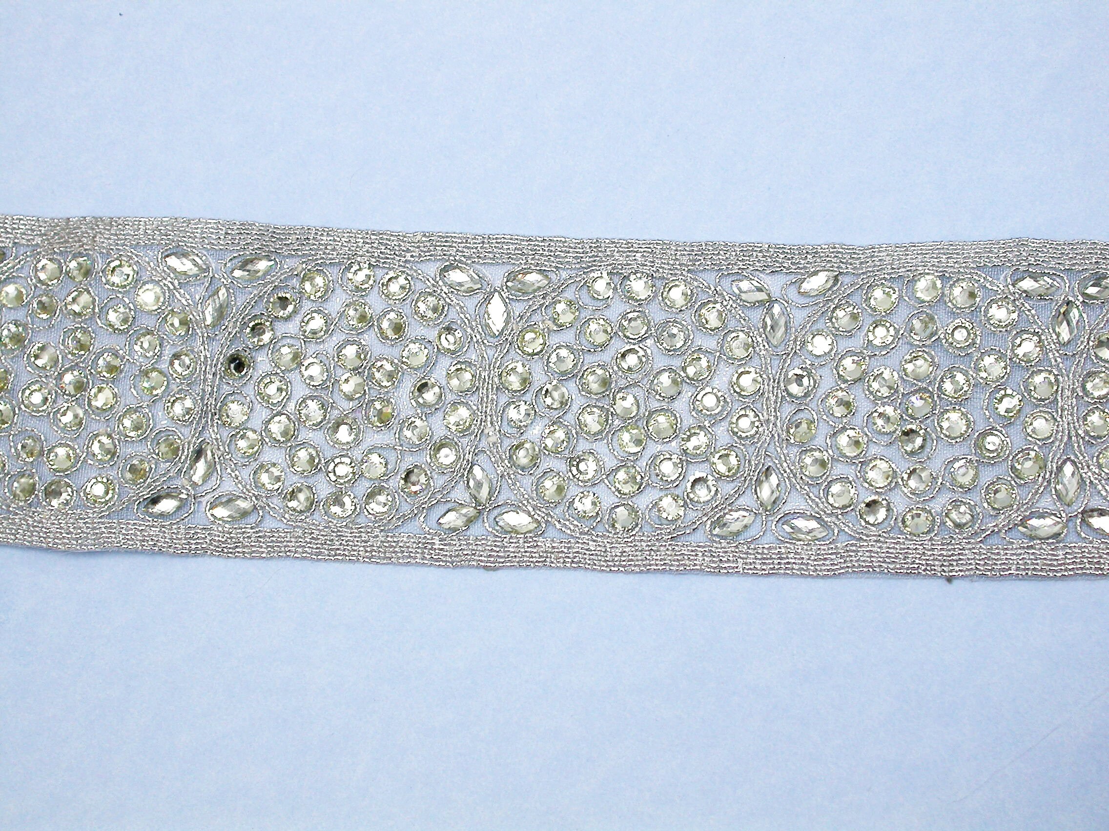 Sparkly Beaded Costume Border Trim Embroidered 2 3/8 - Etsy