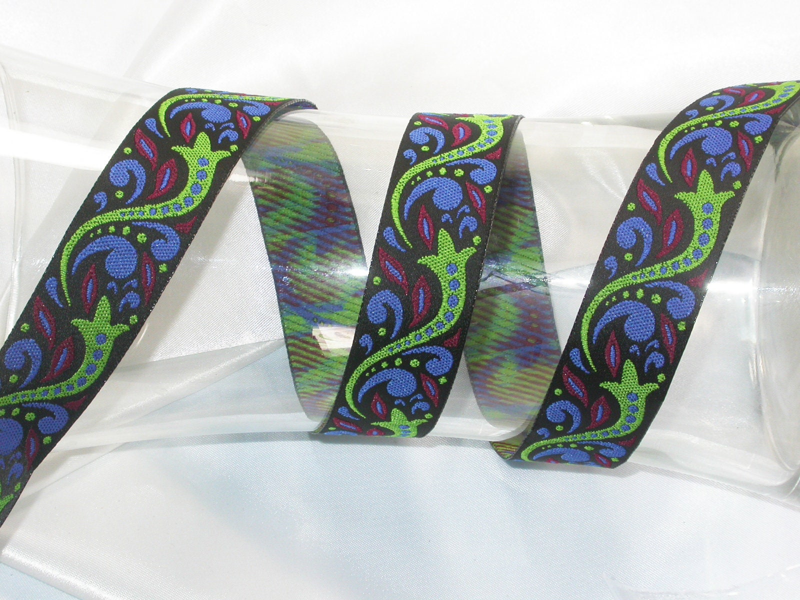 Jacquard Ribbon 1 25mm Funky Fanfare Colors 3 Yards & - Etsy