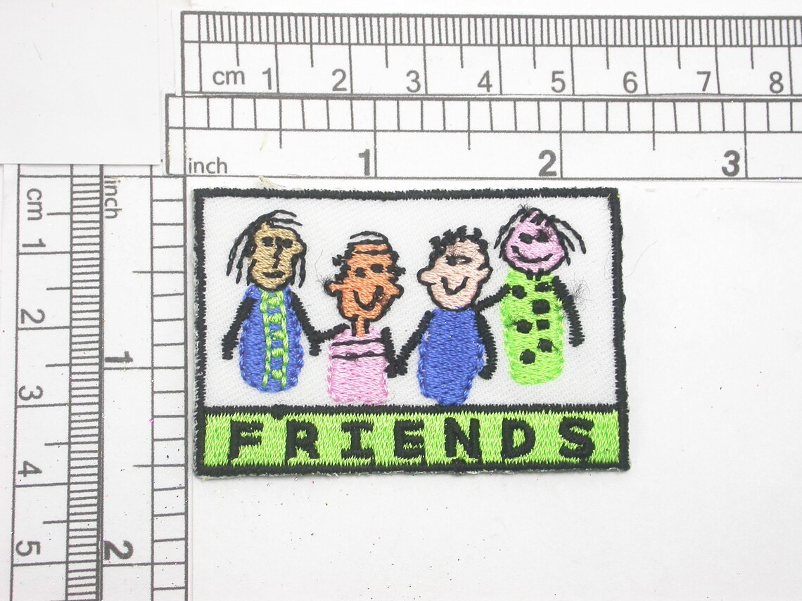 Friends Patch Embroidered Iron on Applique 2 1/4" X 1 1/2 - Etsy