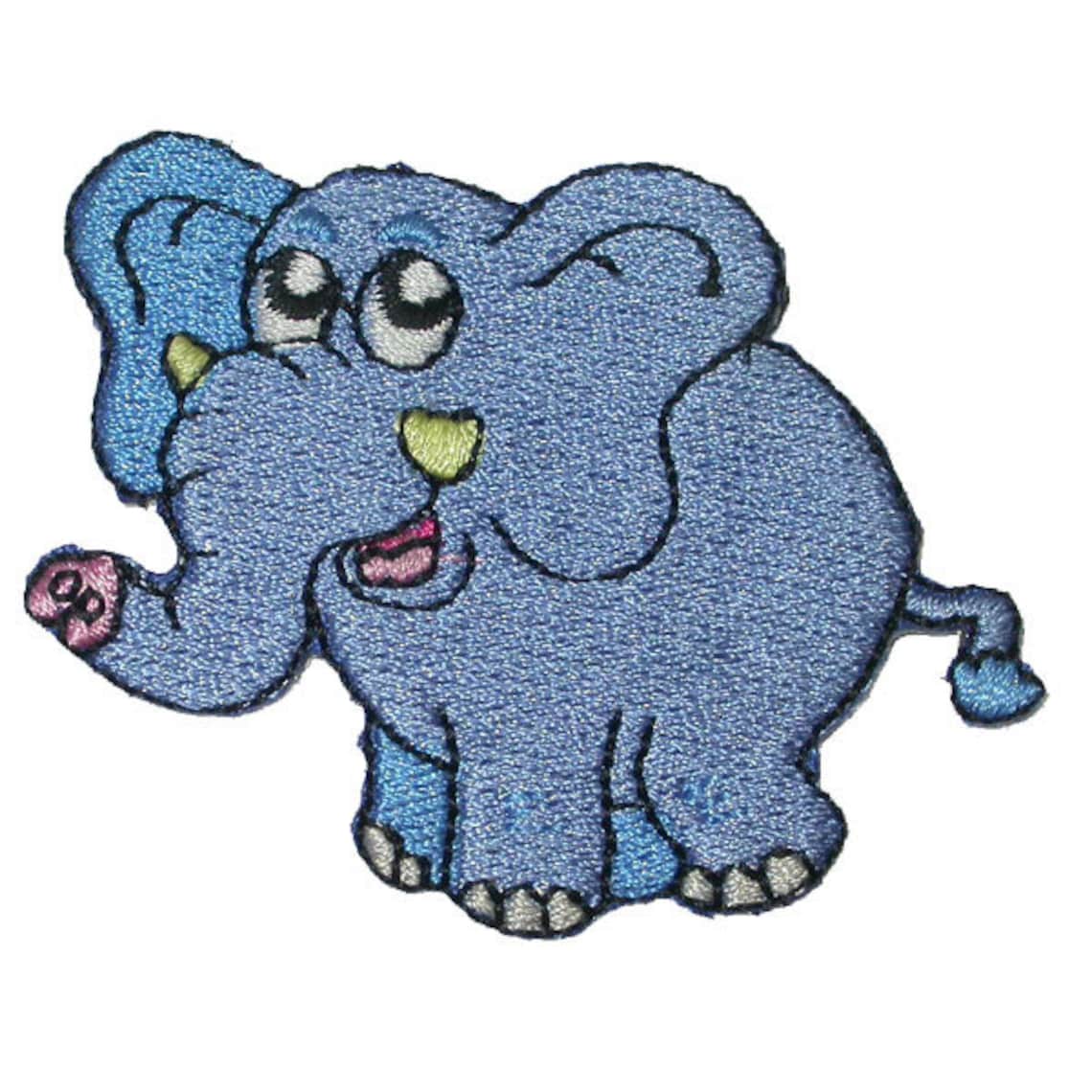 Elephant Patch - Embroidered Iron on Applique - Etsy