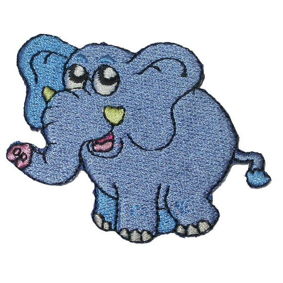 Elephant Patch Embroidered Iron on Applique | Etsy