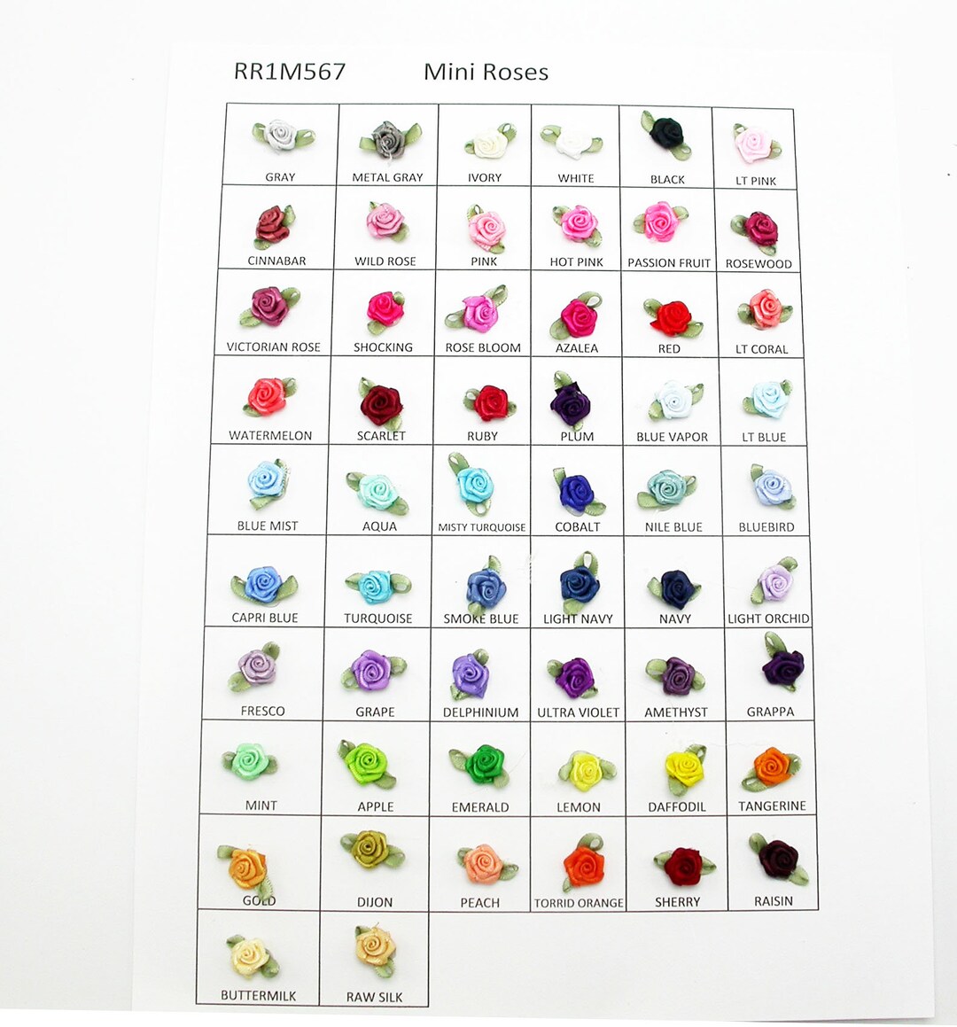 Mini Ribbon Roses With Leaf 3/8 10mm X 5/8 - Etsy