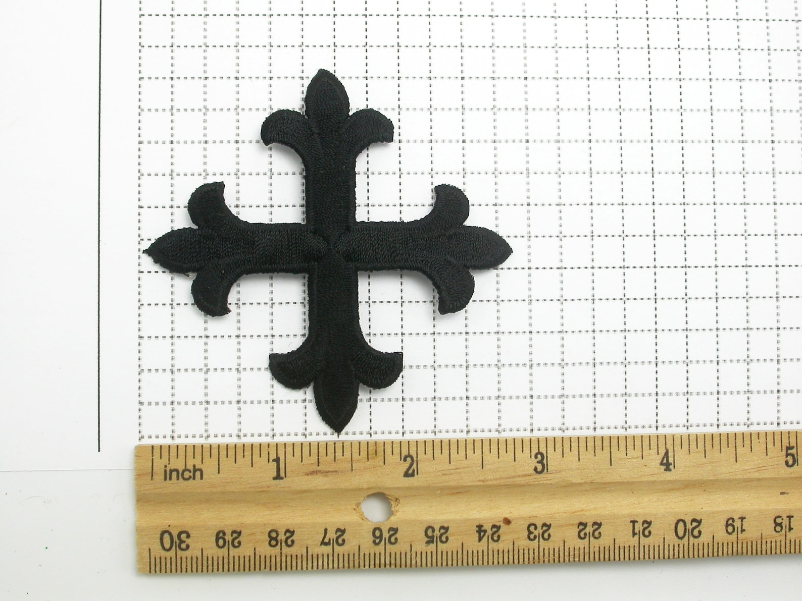 Latin Equal Cross 3" (75mm) Iron on Patch Applique - *colors* 2 Pack ...