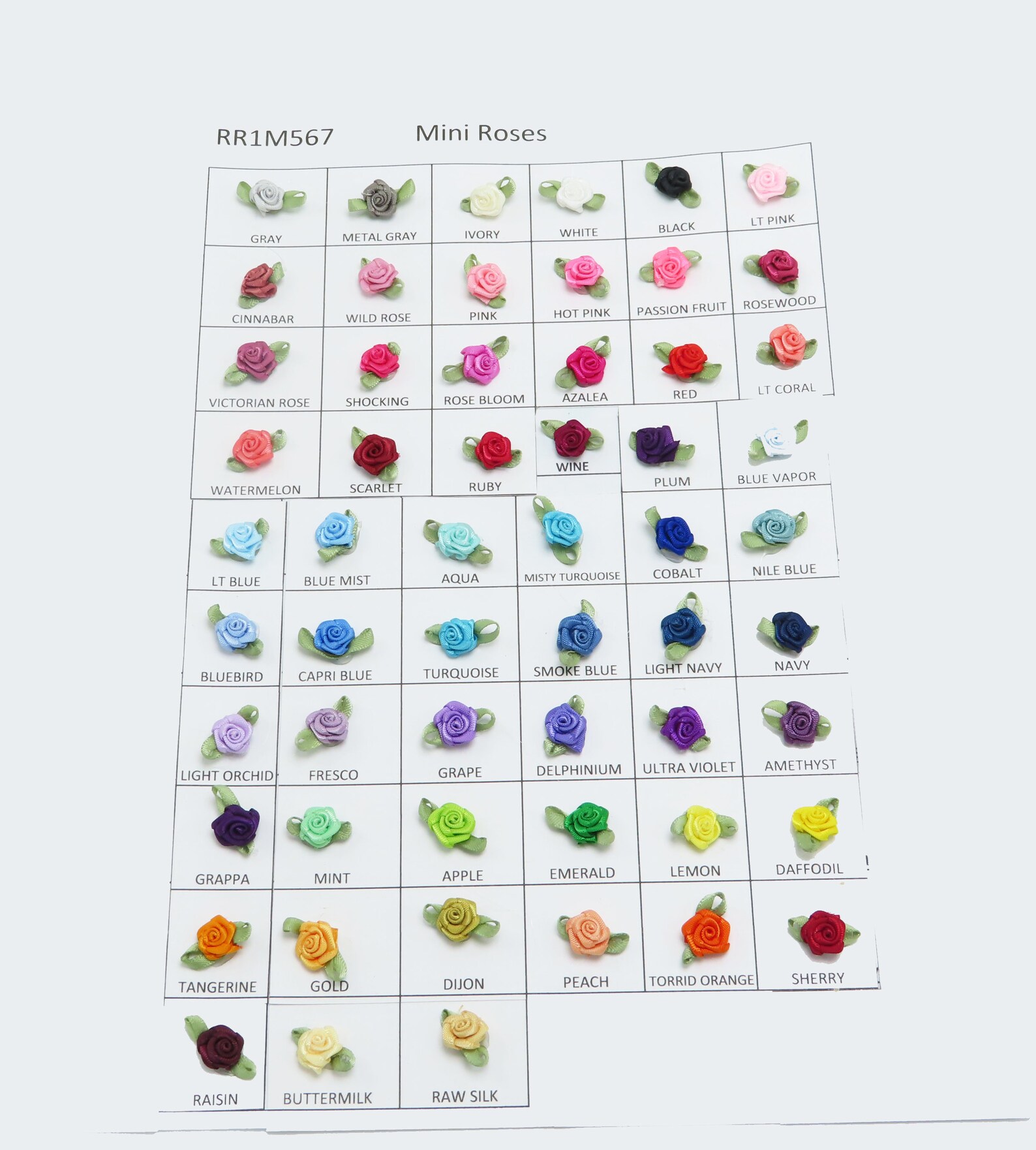 Mini Ribbon Roses With Leaf 3/8 10mm X 5/8 - Etsy