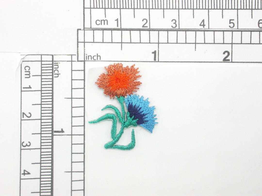 Carnation Patch Mini Flower Spray Iron on Embroidered Applique 1" X 1 1 ...