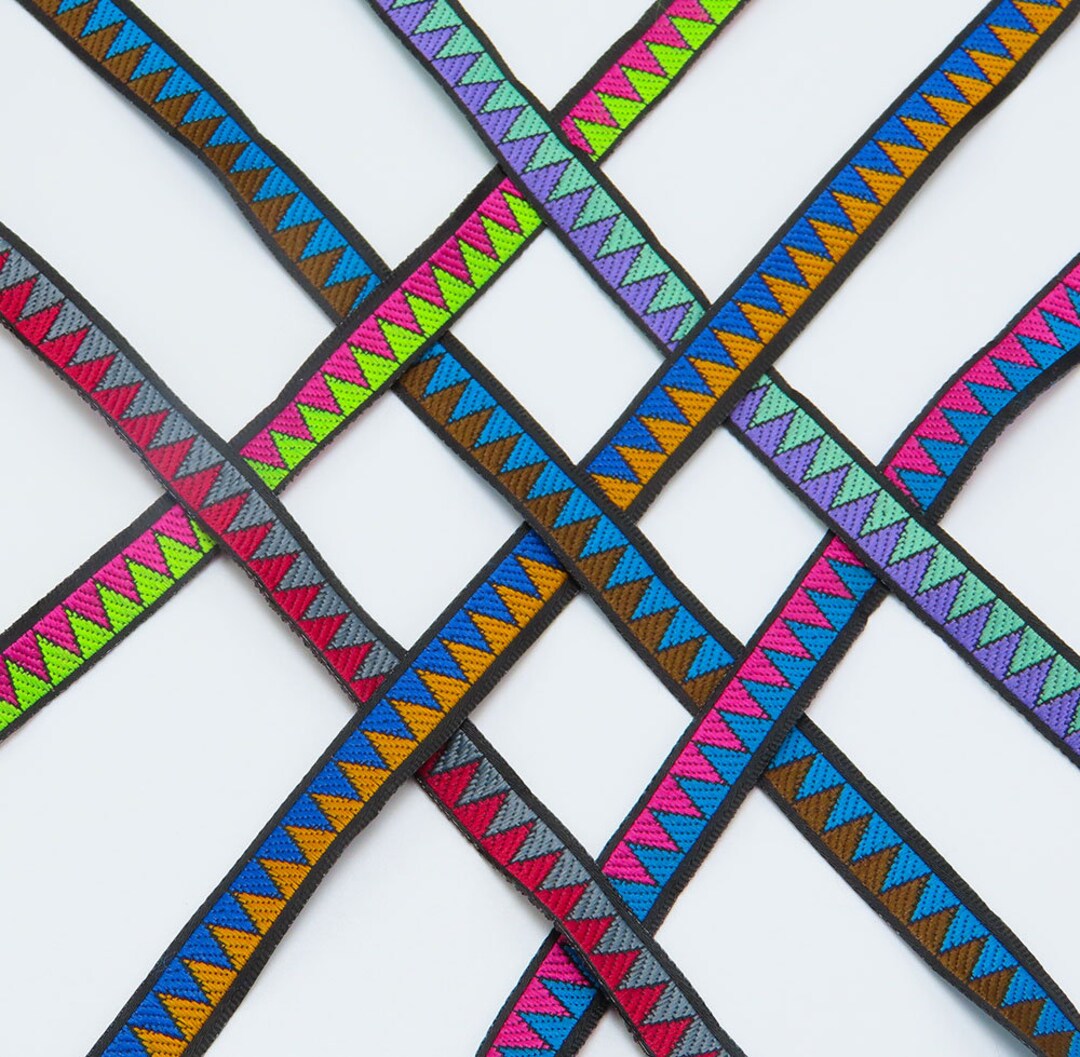 Mini Zig Zag Jacquard Ribbon - 3/8", Southwestern Style, 9 Meters - Etsy