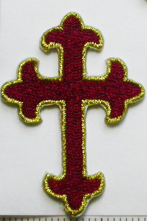 5 x Bordered Cross Patch 2 50mm Iron On Patch | Etsy