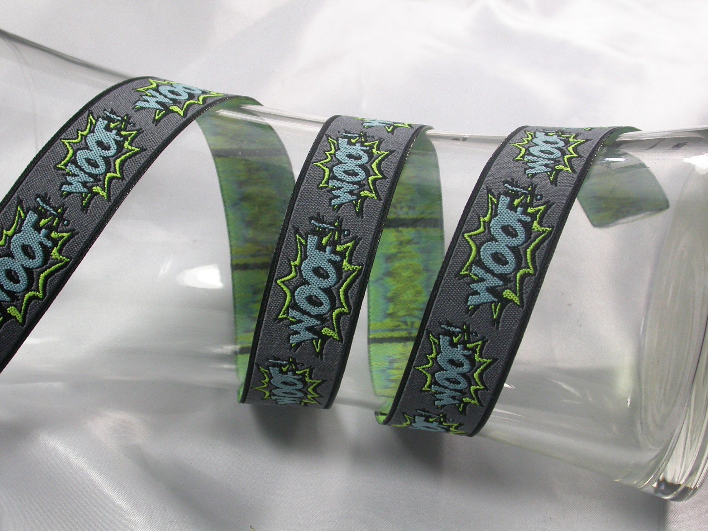 Jacquard Ribbon 15/16 24mm WOOF Cartoon Comic Design 3 | Etsy