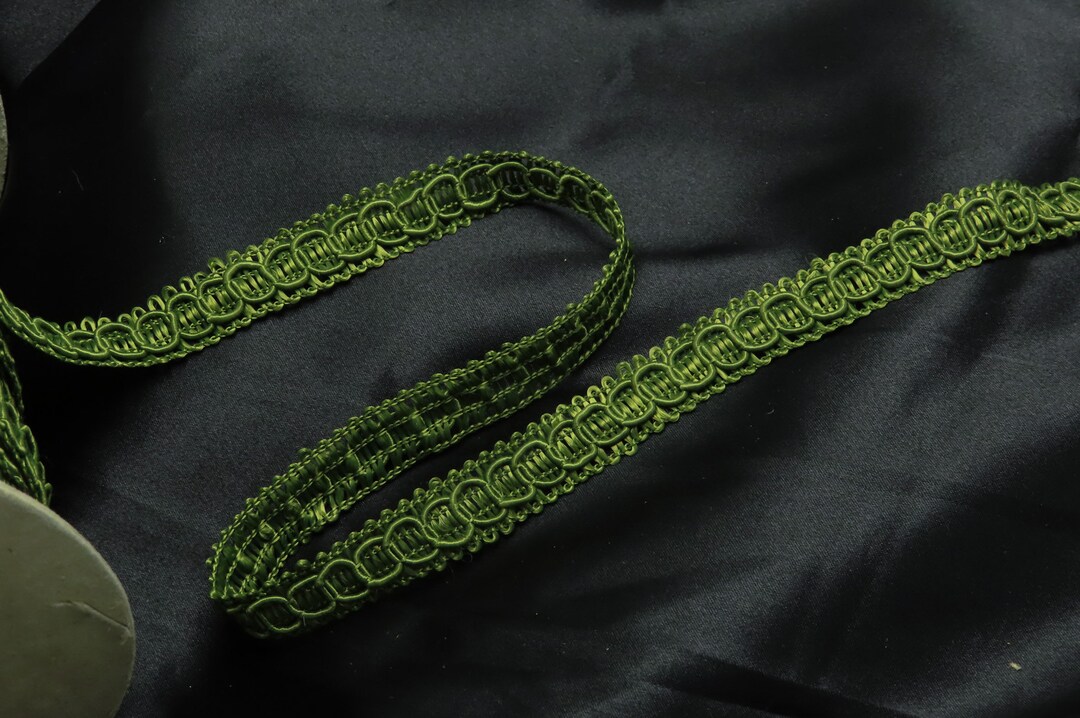 Gimp Braid 5/8 16mm Wide Olive Green 3 Yards & up Sewing Upholstery ...