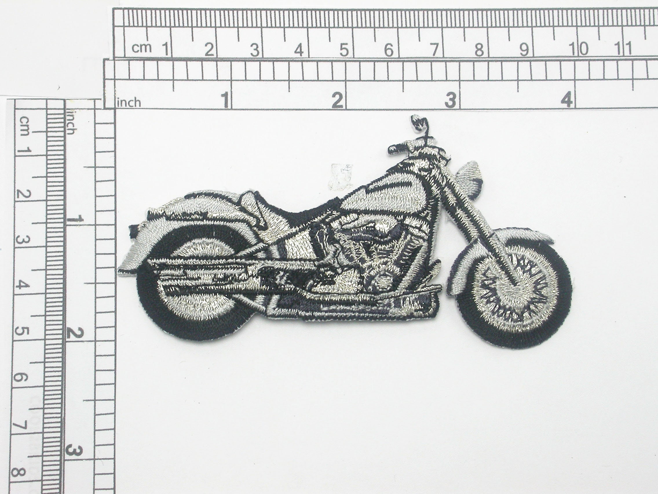 Motorcycle Patch Embroidered Iron On Applique facing right | Etsy