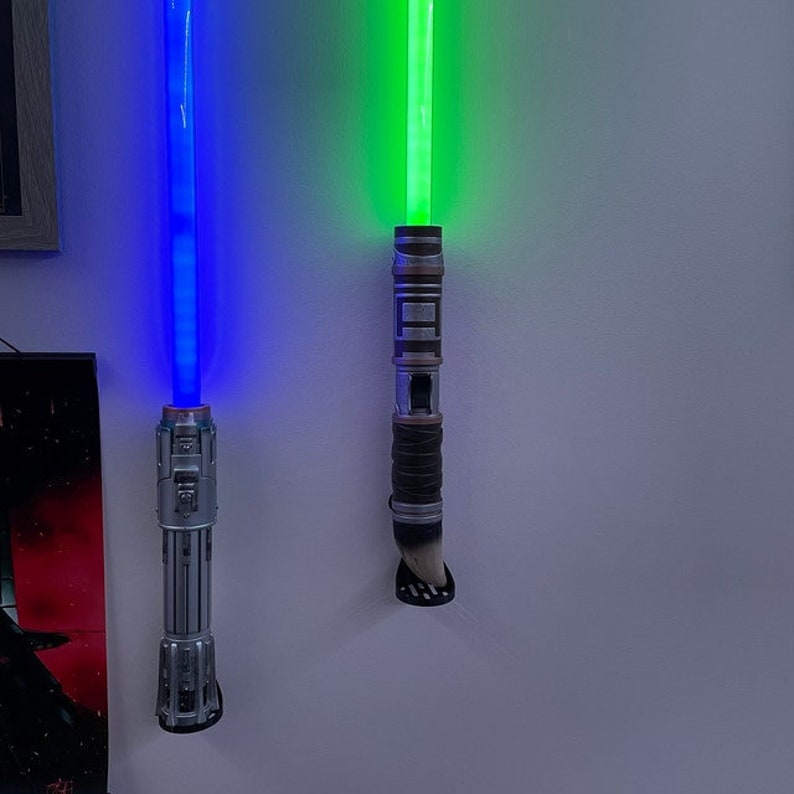 Lightsaber Wall Mount Vertical Stand Hilt With Blade - Etsy