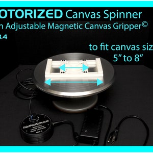 MOTORIZED Canvas Spinner With Adjustable Magnetic Canvas - Etsy