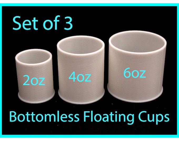 Set of 3 Bottomless Floating Acrylic Pour Split Cups - Etsy