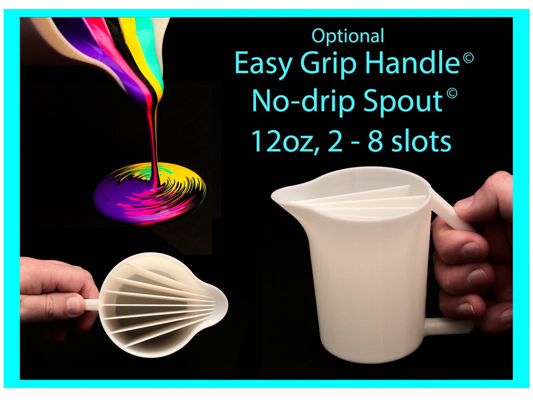 12oz, 2-8 Slot Split Cup With Easy Grip Handle© and No-drip Spout ...