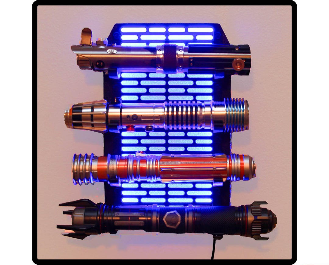 LED Lightsaber Wall Mount – Horizontal Display Stand - Etsy