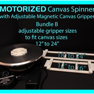 MOTORIZED Canvas Spinner With Adjustable Magnetic Canvas Gripper Lazy ...