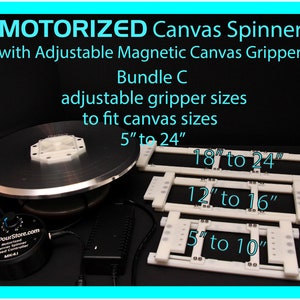 MOTORIZED Canvas Spinner With Adjustable Magnetic Canvas Gripper Lazy ...
