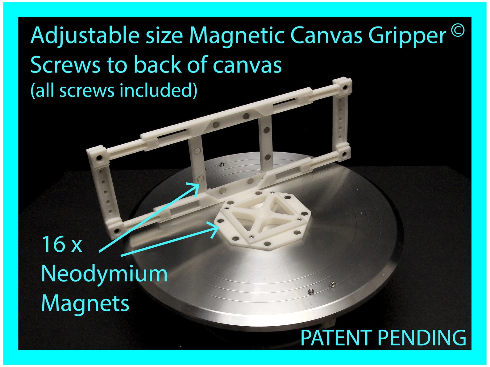 MOTORIZED Canvas Spinner With Adjustable Magnetic Canvas - Etsy