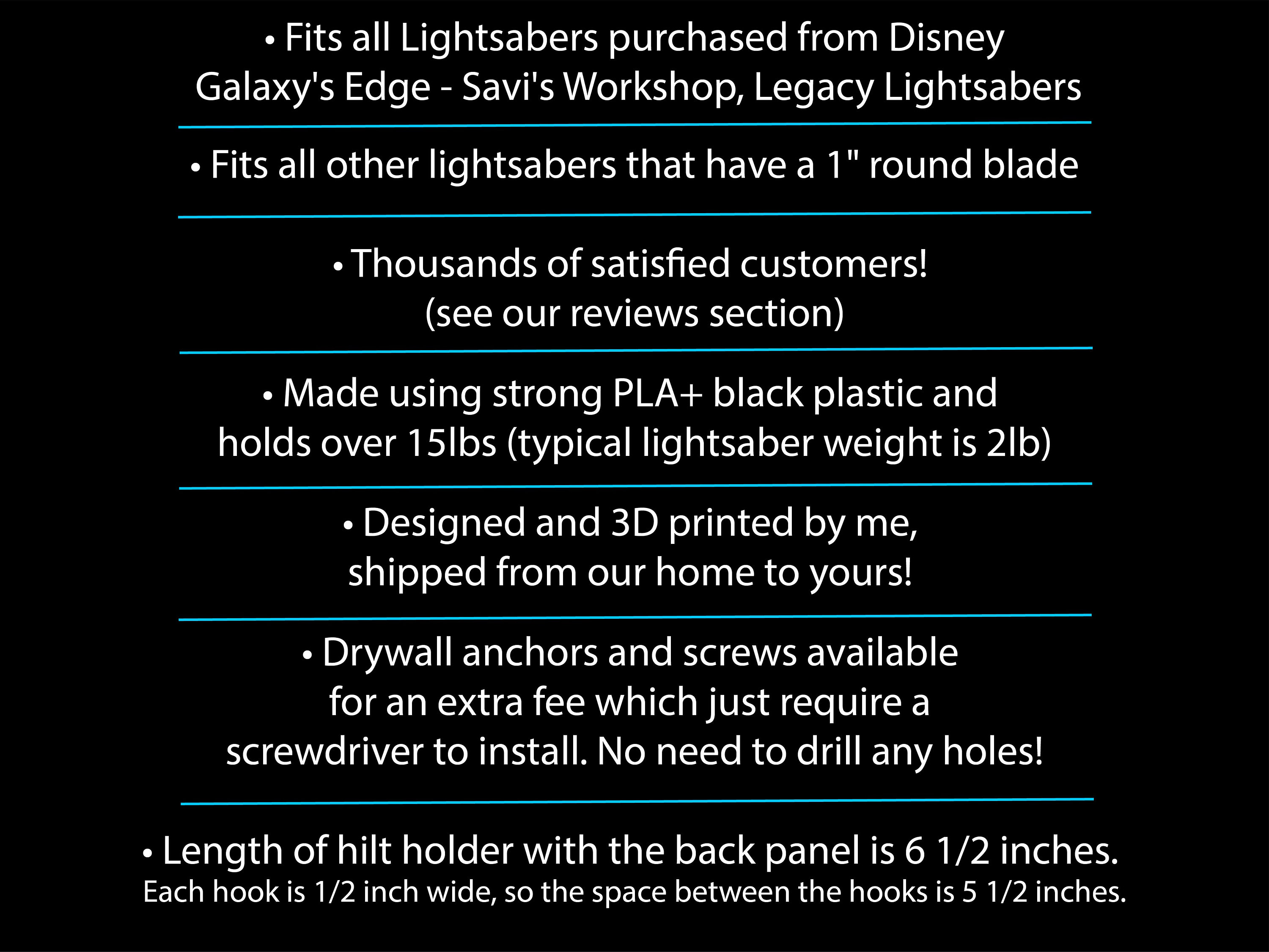 Lightsaber Wall Mount – Savi's Workshop & Legacy Sabers, Horizontal ...
