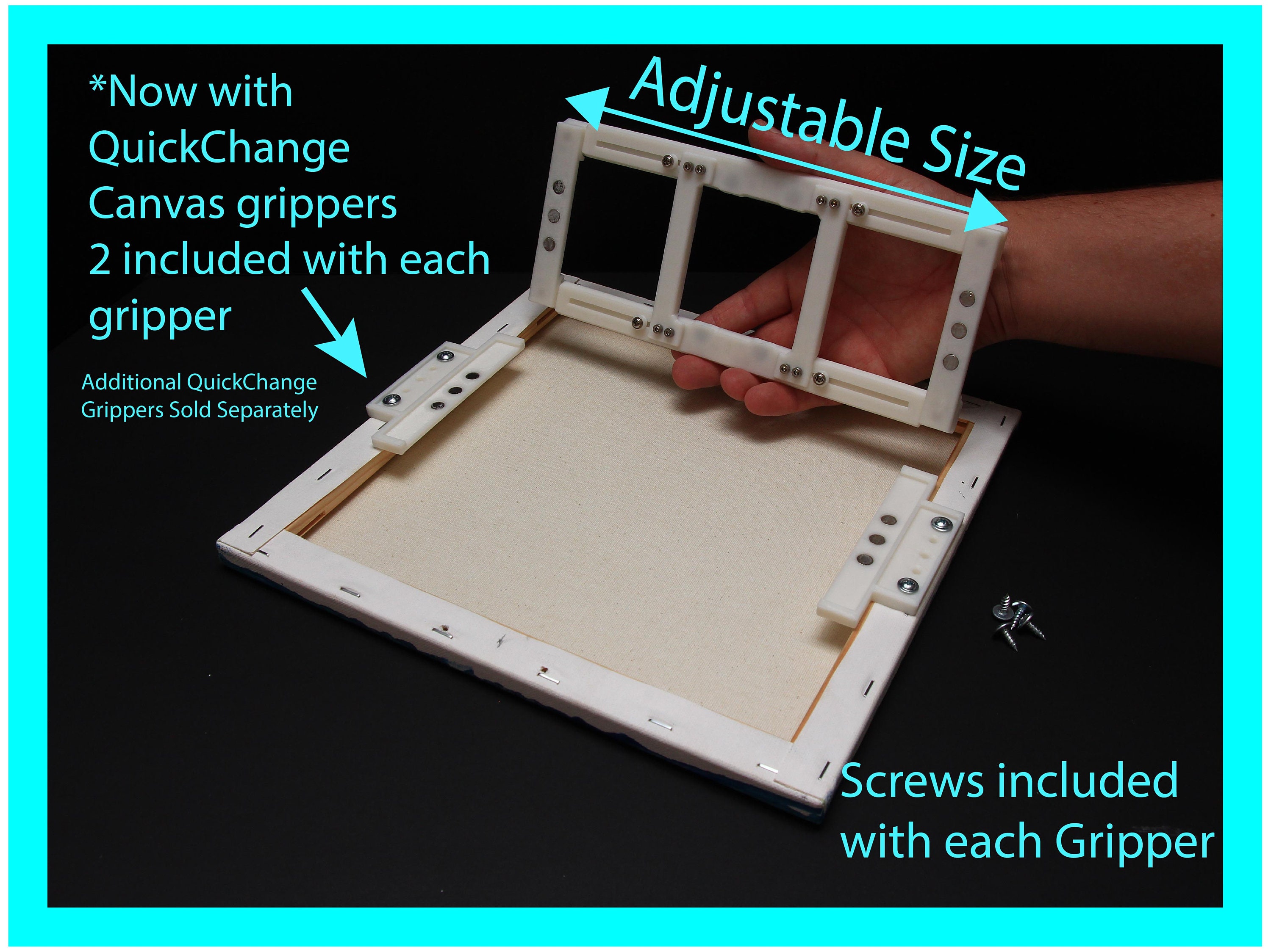 MOTORIZED Canvas Spinner With Adjustable Magnetic Canvas Gripper Lazy ...