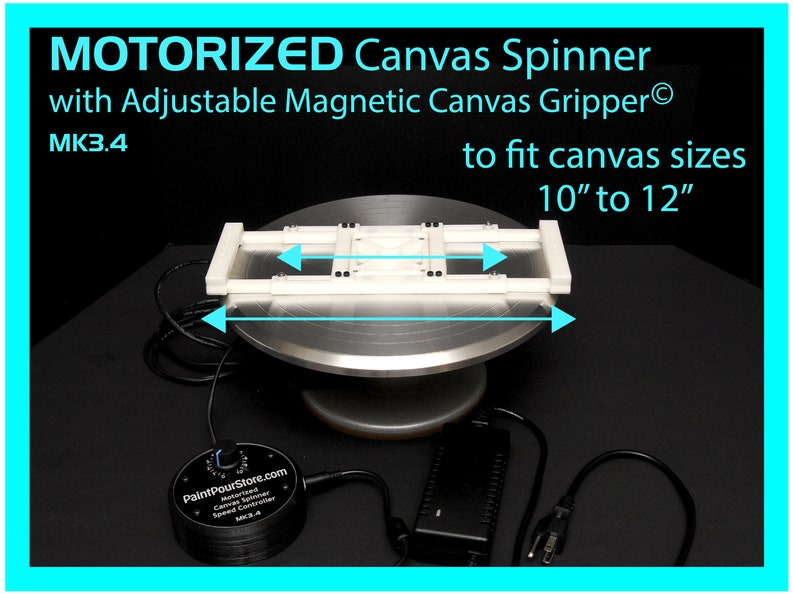 MOTORIZED Canvas Spinner With Adjustable Magnetic Canvas - Etsy
