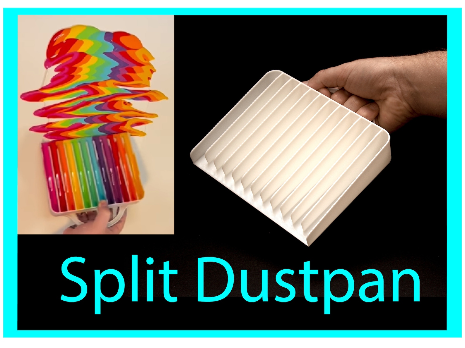 Split Dustpan for Acrylic Pouring With Compartments / Slots - Etsy