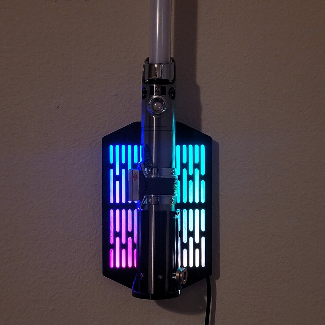 Remote Color Change LED Lightsaber Wall Mount Vertical Fits All ...