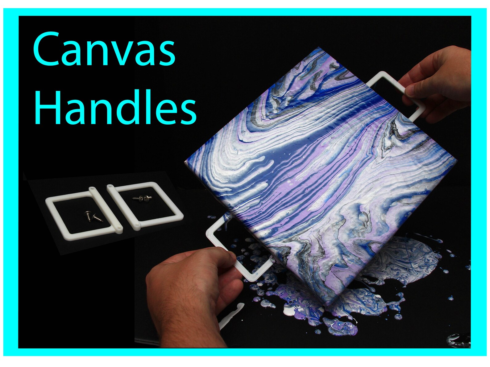 Attachable Canvas Handles - Acrylic Pouring Tools, Fluid Art Supplies ...