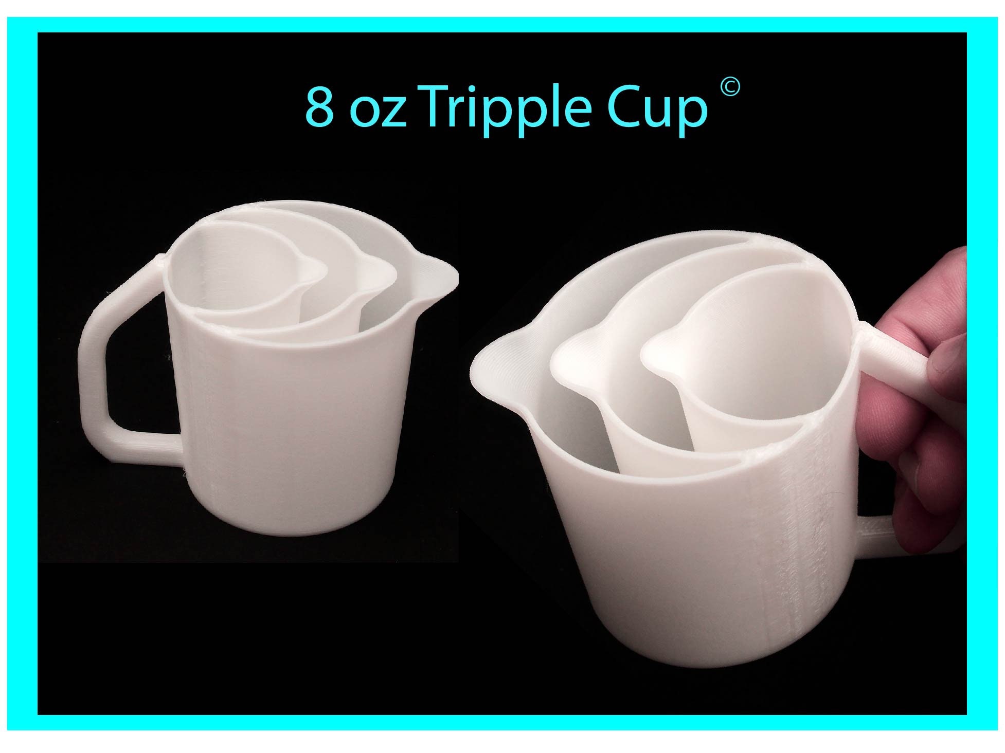 8oz Triple Pour Cup with Easy Grip Handle© and No-Drip Spout© | Etsy