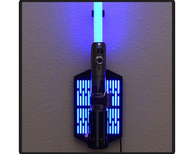 Horizontal Lightsaber Wall Mount Holder Display 3D Printed Galaxy's ...