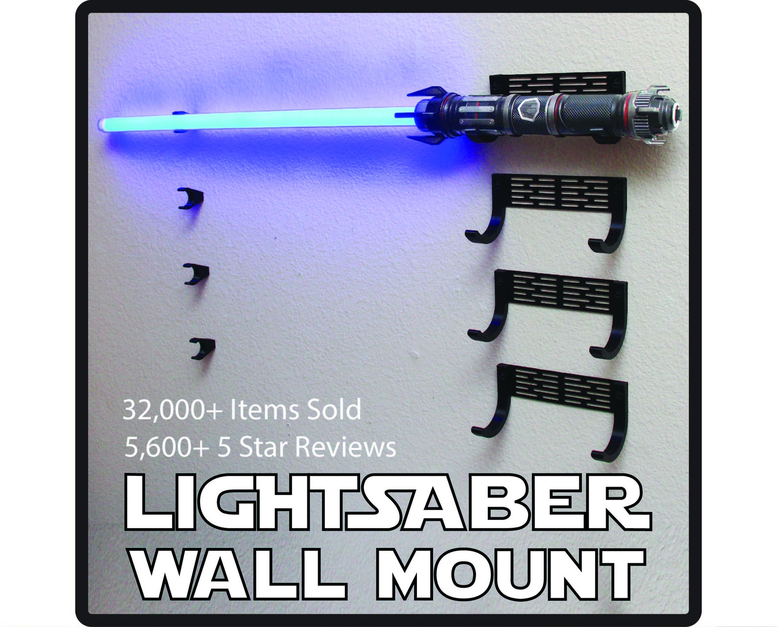 Lightsaber Wall Mount – Savi's Workshop & Legacy Sabers, Horizontal ...