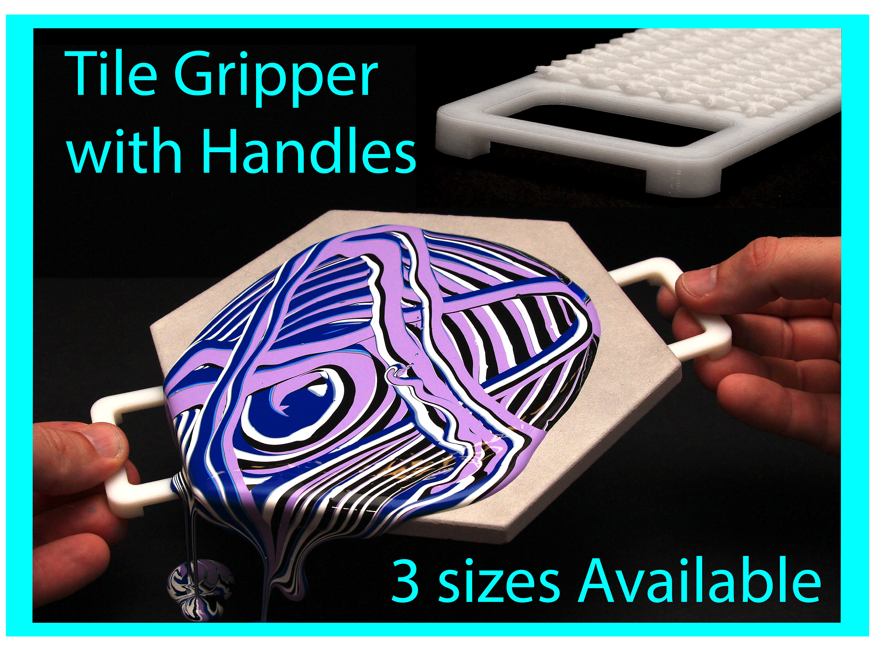 Tile Gripper With Handles and Grip Pad Acrylic Pouring Tools - Etsy