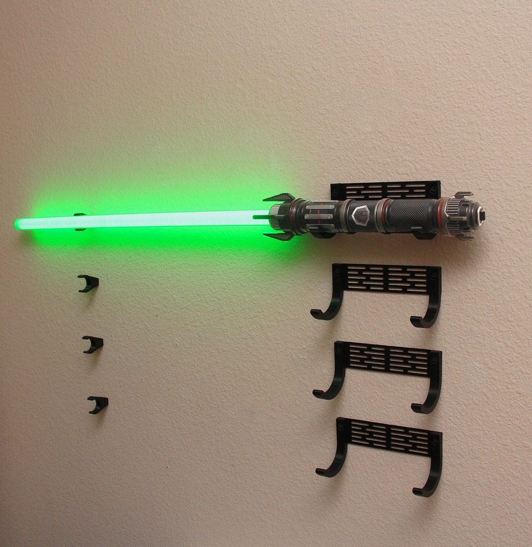 Lightsaber Wall Mount - Fits All Lightsabers - Horizontal Stand - Hilt ...