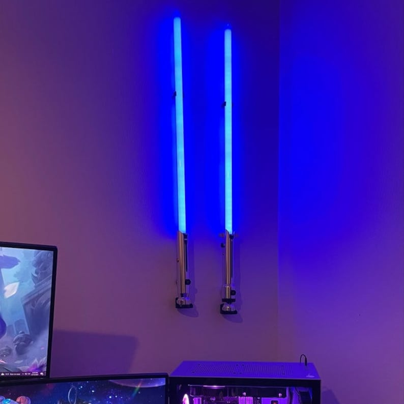 Lightsaber Wall Mount Vertical Stand Hilt With Blade - Etsy