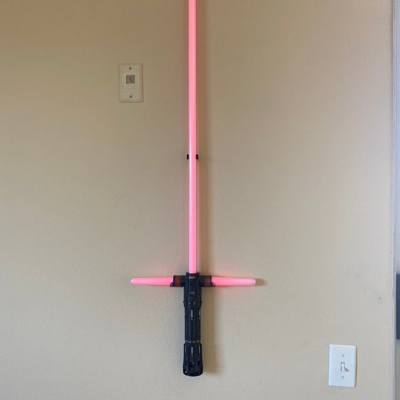 Lightsaber Wall Mount Vertical Stand Hilt With Blade - Etsy