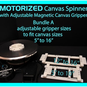 MOTORIZED Canvas Spinner With Adjustable Magnetic Canvas Gripper Lazy ...
