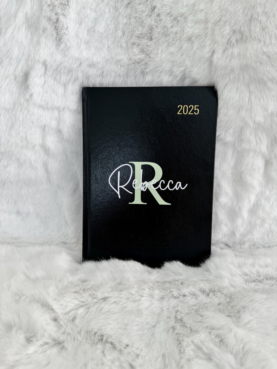 Personalised Diary 2025 Week to View Black Bestseller Secret Santa ...