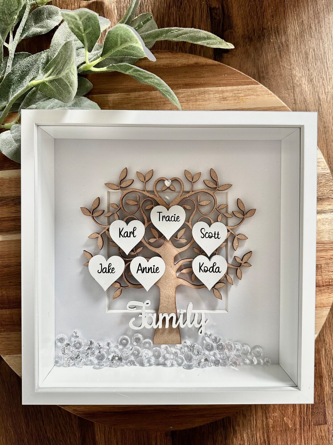 Family Tree Frame Personalised Tree Frame Christmas Gift Birthday Gift ...