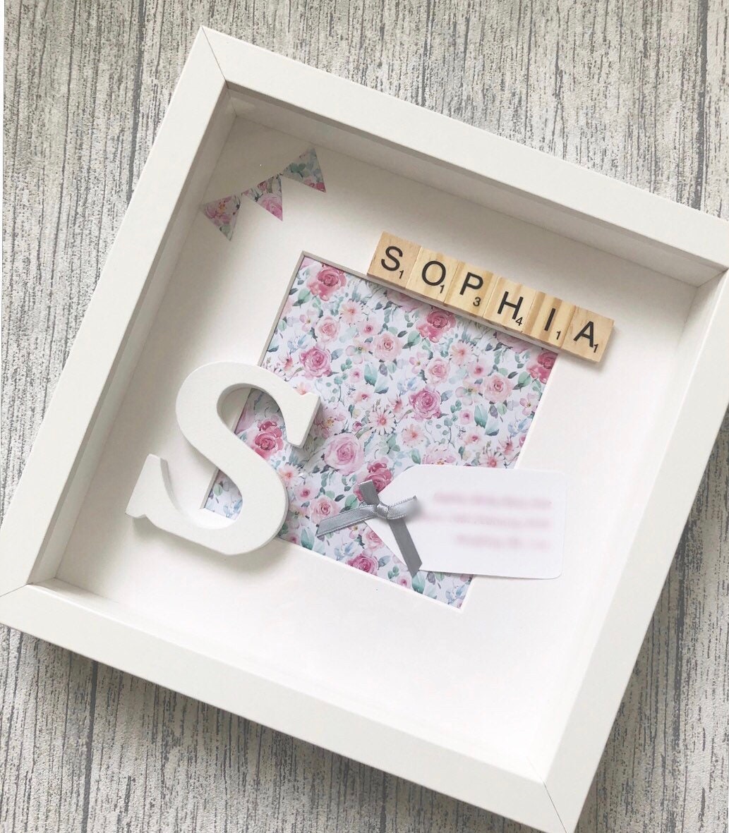 Frames Craft Supplies & Tools Personalised letter frame new born gift ...