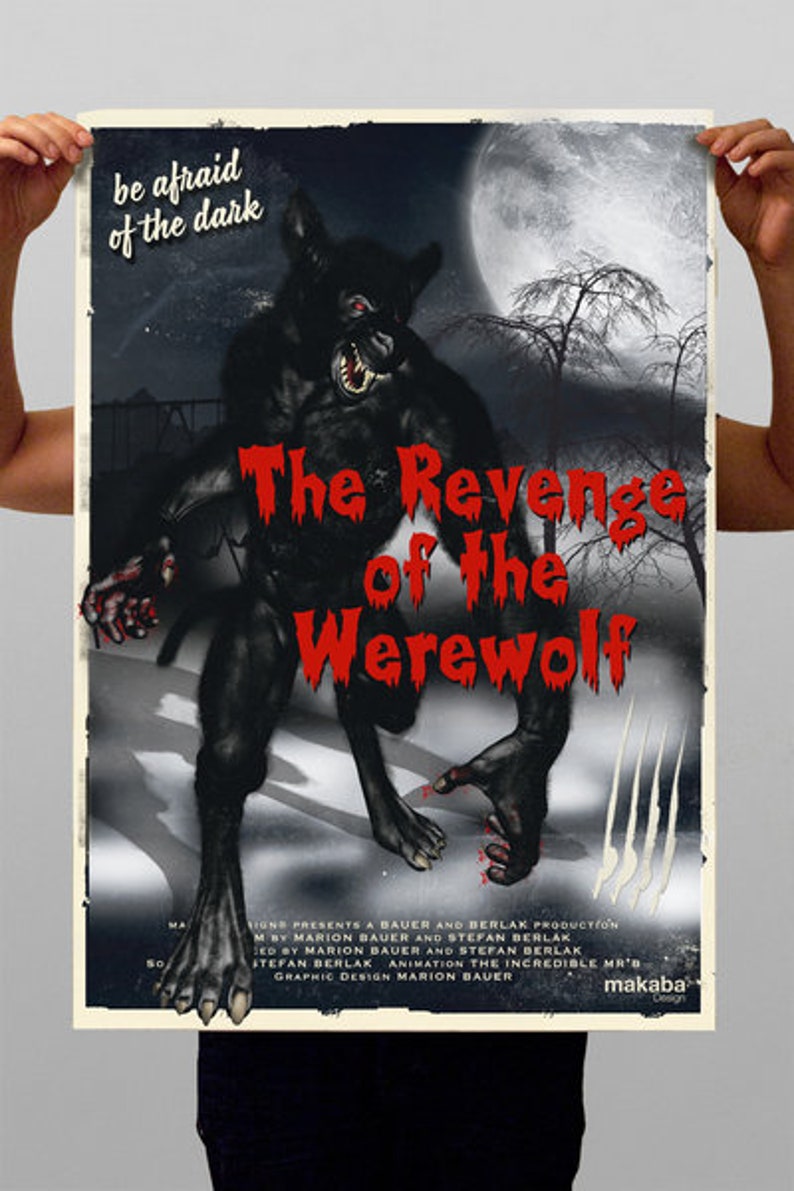 Poster the Revenge of the Werewolf - Etsy