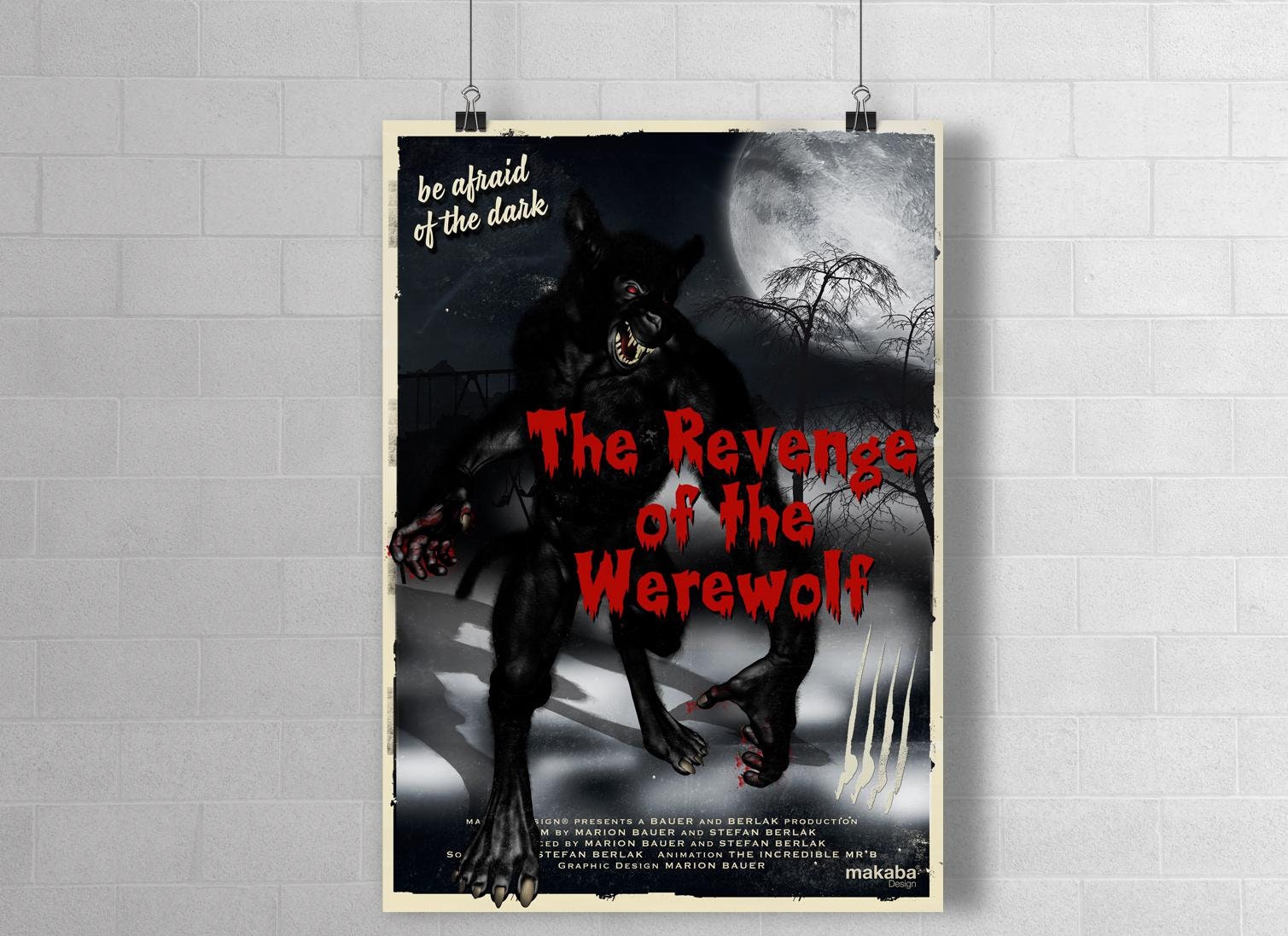 Poster the Revenge of the Werewolf - Etsy