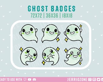 Ghost Badges Twitch Ghost Sub / Bit Badges Kawaii Cute Ghosts Cute ...